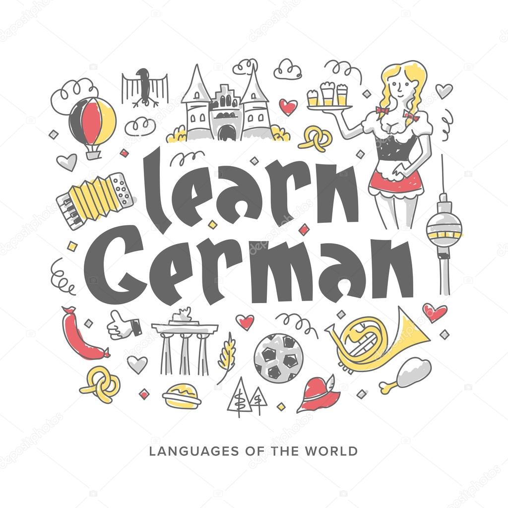 Learn German Concept Illustration Stock Vector Image by ©koctia #119175812