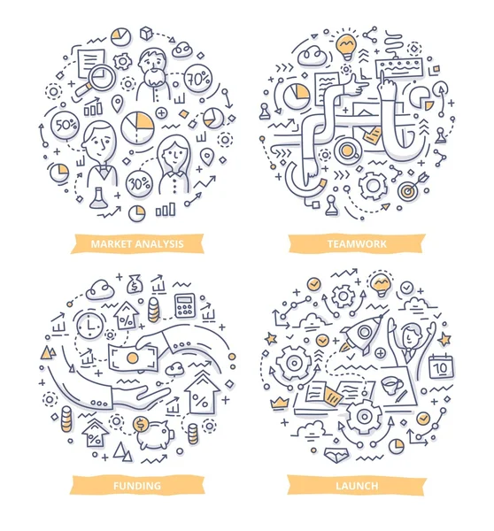 User Experience Doodle Illustrations — Stock Vector © koctia #121158308