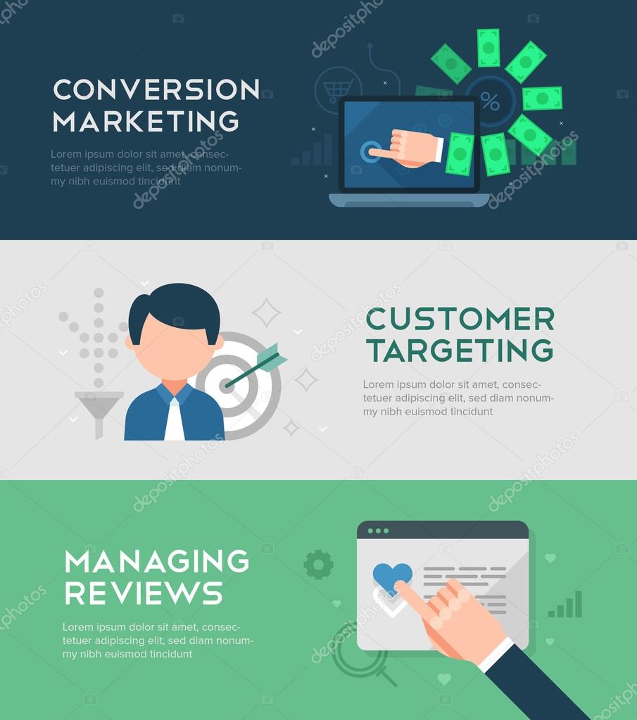 Conversion Marketing Banners — Stock Vector © koctia #65719827