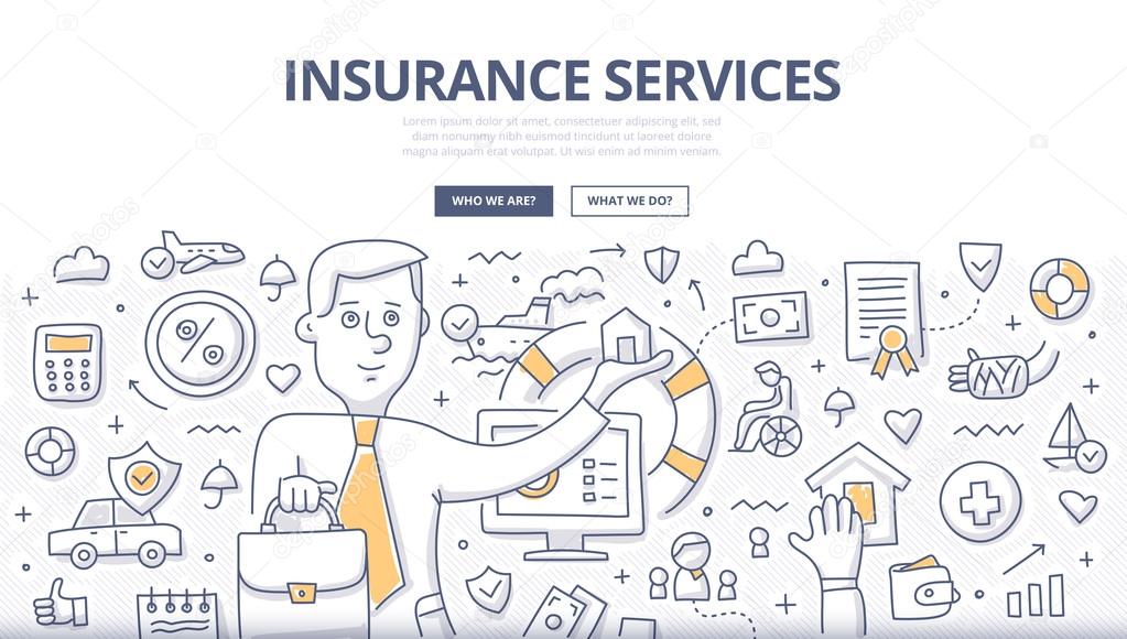 Insurance Services Doodle Concept Stock Vector Image by ©koctia #98733342