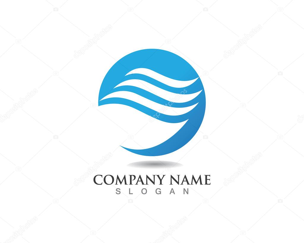 Wave water logo template Stock Vector by ©elaelo 107545566