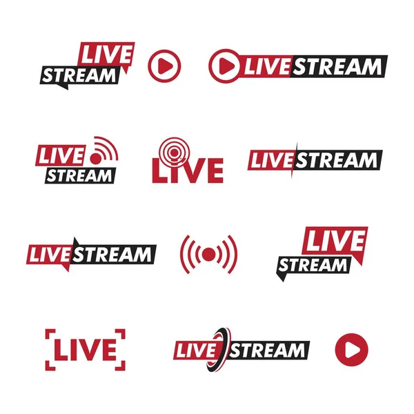 Live stream logo imágenes de stock de arte vectorial | Depositphotos