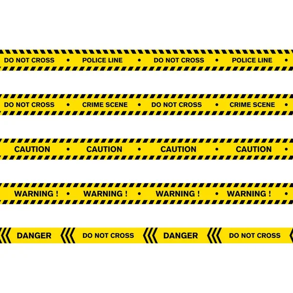 Warning Line Police Vector Design Ilustration Template Stock Vector ...