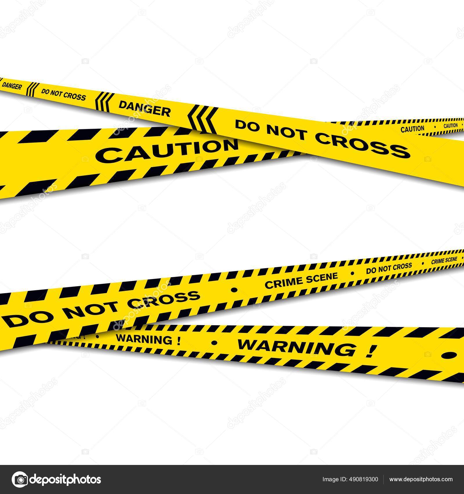 Warning Line Police Vector Design Ilustration Template Stock Vector ...