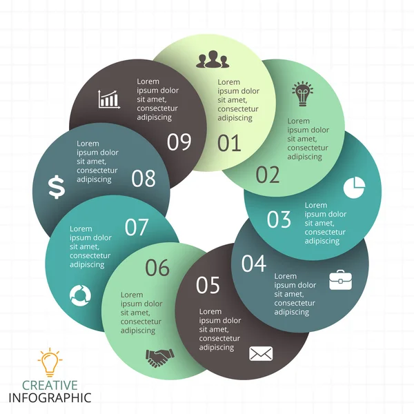 9 part diagram Vector Art Stock Images | Depositphotos
