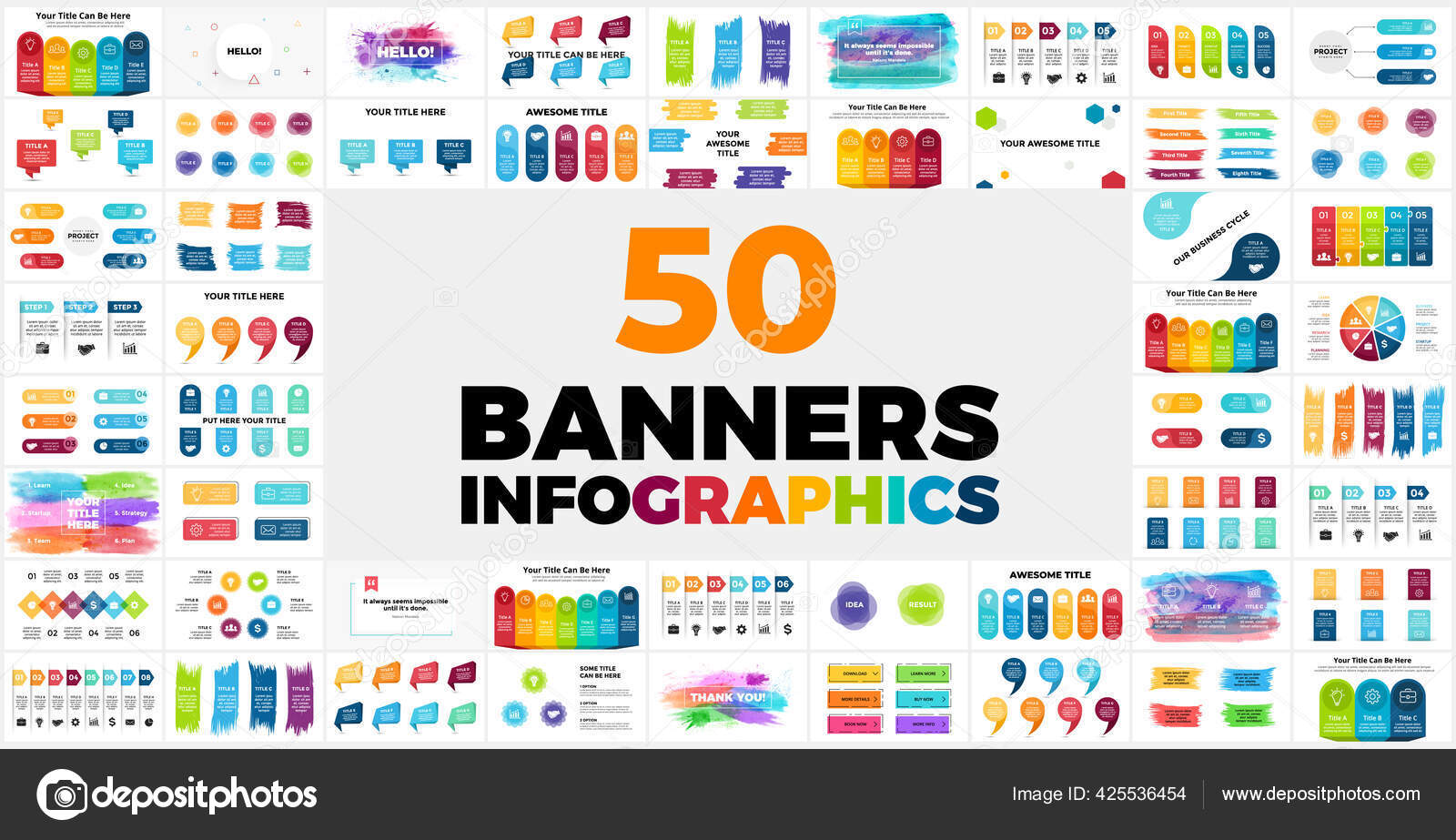 50 Banners Modelos infográficos. Perfeito para qualquer finalidade ...
