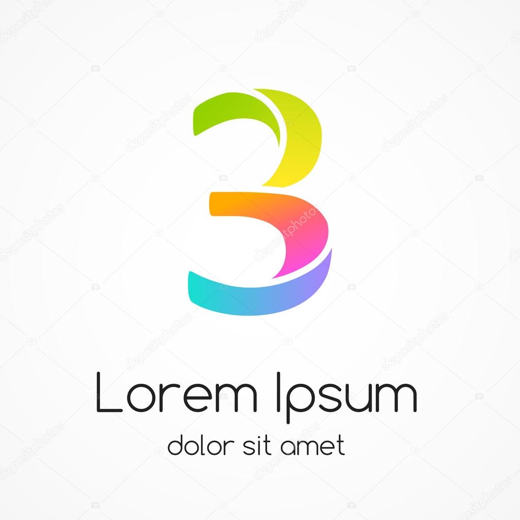 Logo number 3 company vector design template. ⬇ Vector Image by ...