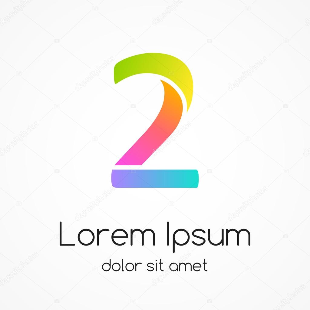 Logo number 2 company vector design template. Stock Vector Image by ...