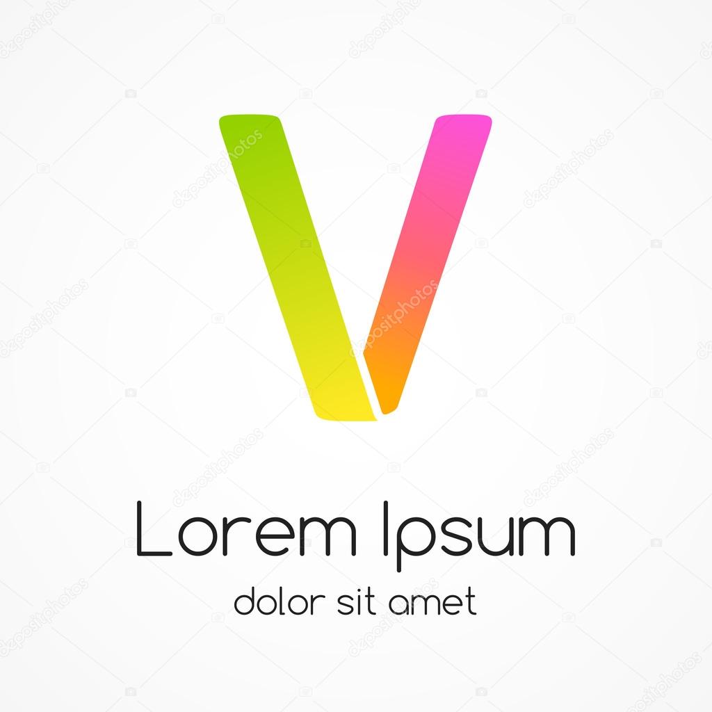 Logo letter V company vector design template. Stock Vector Image by ...