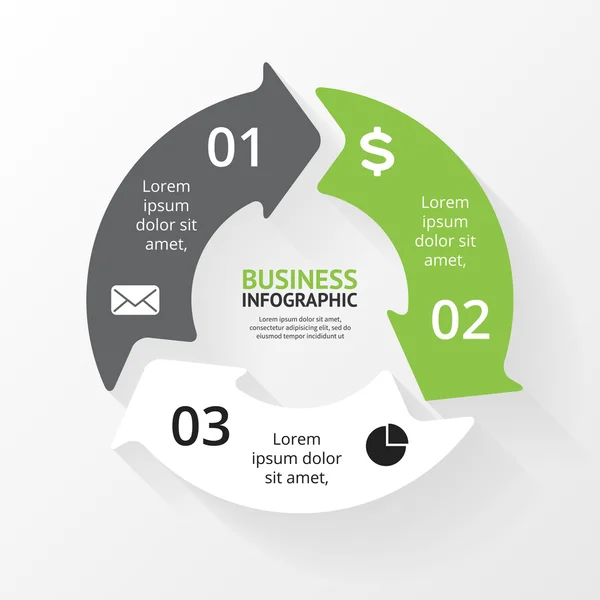 Vector circle arrows numbers infographic, diagram, graph, presentation ...