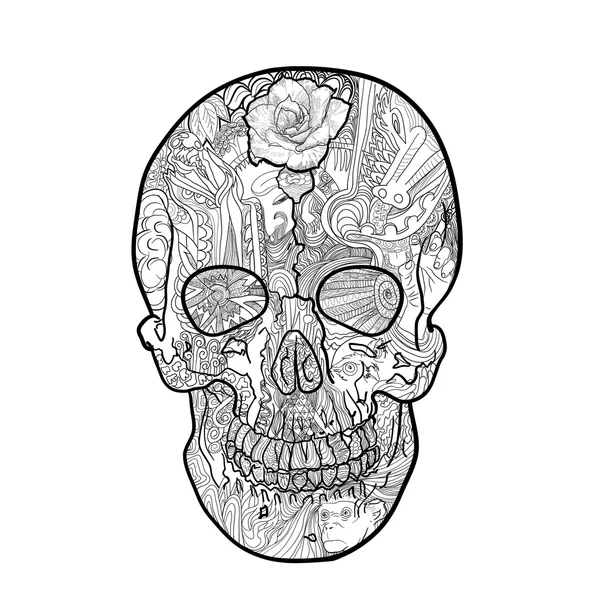 Koponya rajz Stock vektorok, Koponya rajz Jogdíjmentes illusztrációk ...