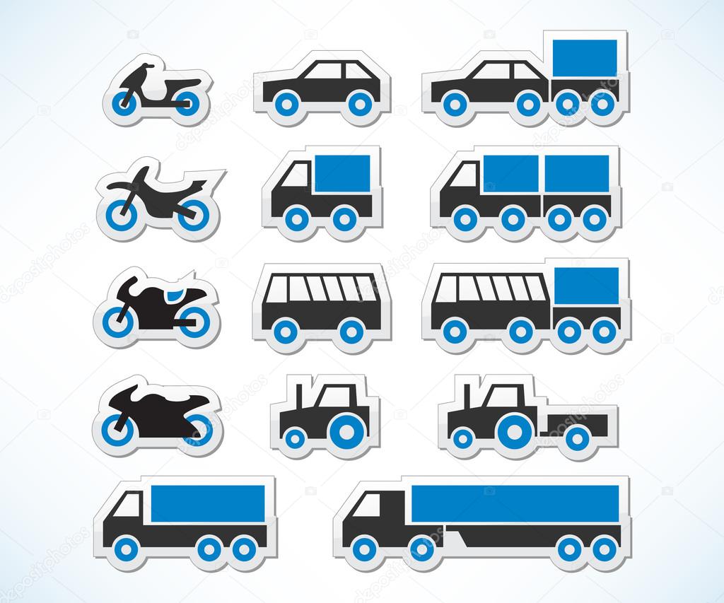 Transport icon set Stock Vector Image by ©polesovsky #71610965