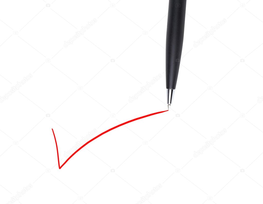Pen check mark — Stock Photo © dmitriykp #62994285