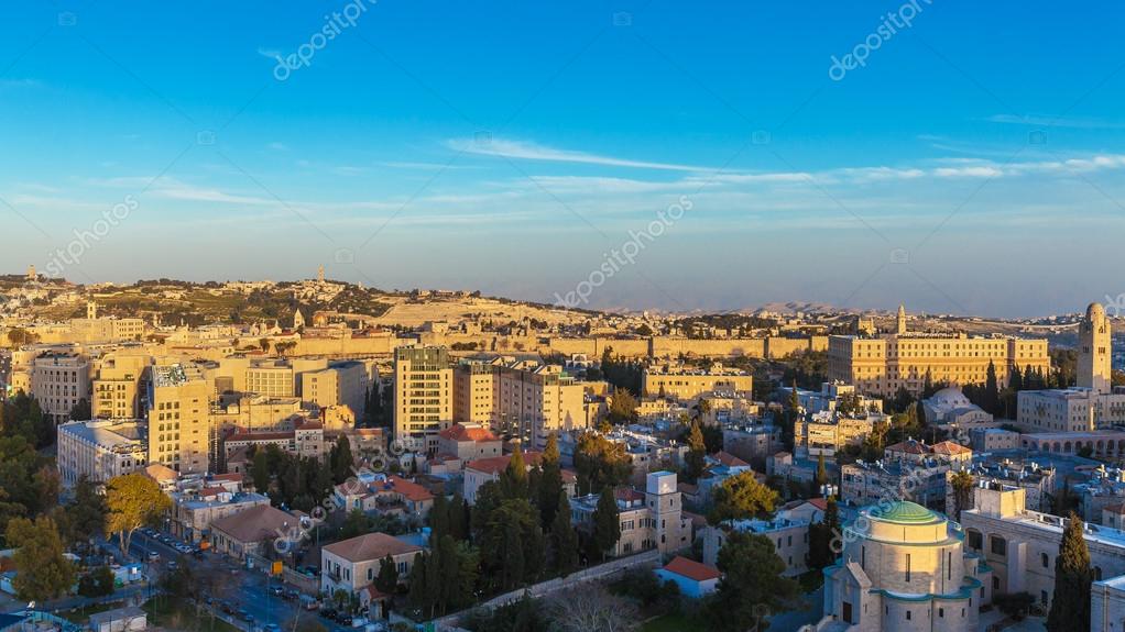 Jerusalem Old City and Temple Mount Stock Photo by ©Rostislavv 106627880