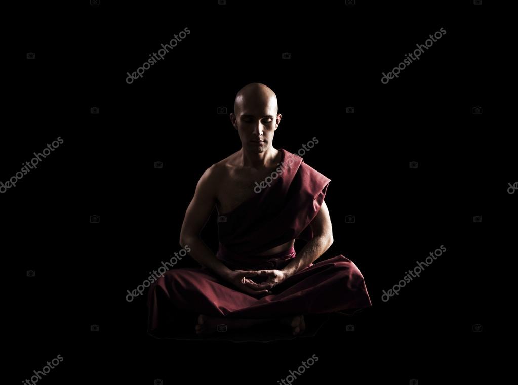 Buddhist monk in meditation pose — Stock Photo © tommasolizzul #85125766