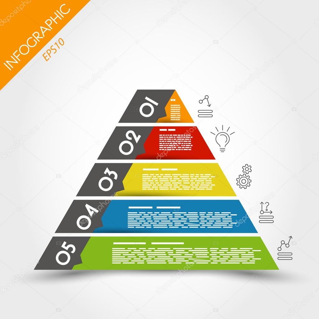 Colorful infographic pyramid Stock Vector by ©mdesignstudio 60327261