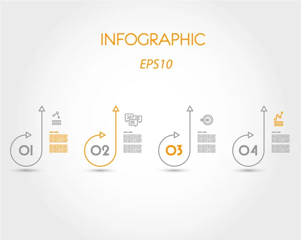 Linear infographic rings with arrows Stock Vector by ©mdesignstudio ...