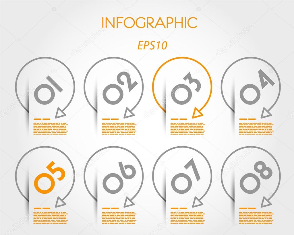 Linear round infographic marker Stock Vector by ©mdesignstudio 74847957