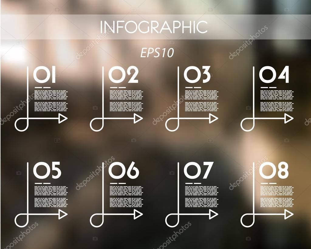 White linear infographics with simple curve Stock Vector by ...
