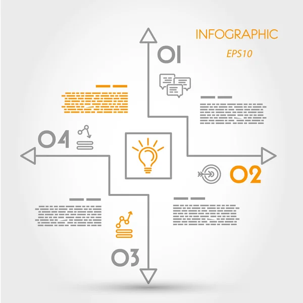 Linear infographic rings with arrows Stock Vector by ©mdesignstudio ...