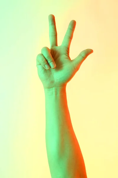 Las Manos Humanas Posando Sobre Fondo Blanco — Foto de stock #507887932 ...