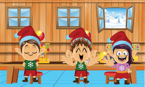 Santa Elves Clipart