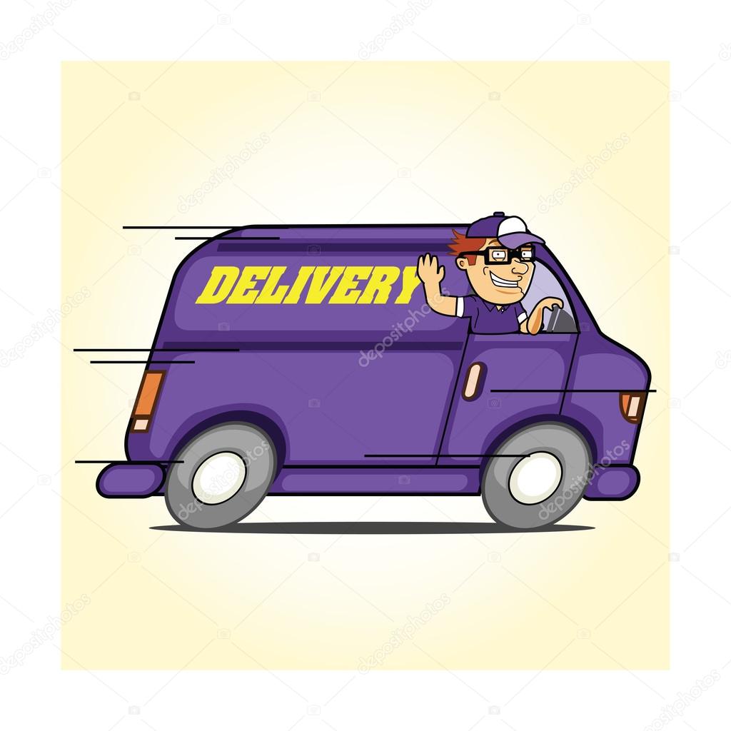 Vector Cartoon delivery cargo truck — Stock Vector © kozzi2 #108119216