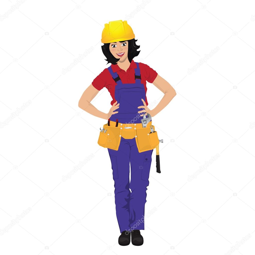 Vector illustration of female worker Stock Vector Image by ©kozzi2 ...