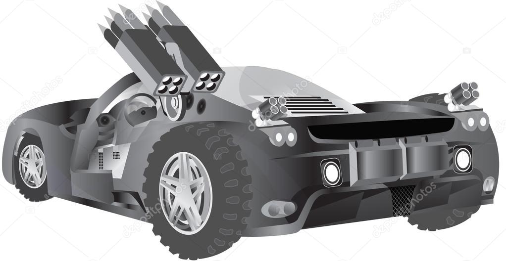 Illustration of an advanced battle car. Stock Vector Image by ©kozzi2 ...