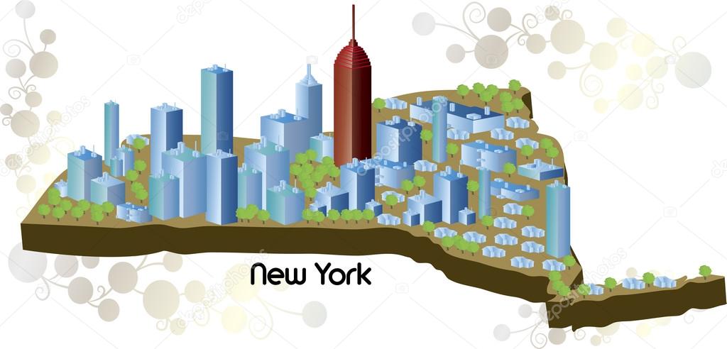 Vector image of new york city buildings. — Stock Vector © kozzi2 #108752386