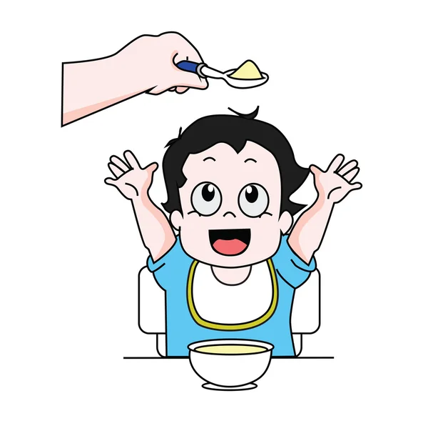 Baby eating Vector Art Stock Images | Depositphotos