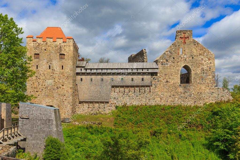 Old Sigulda castle — Stock Photo © snaok #73908757