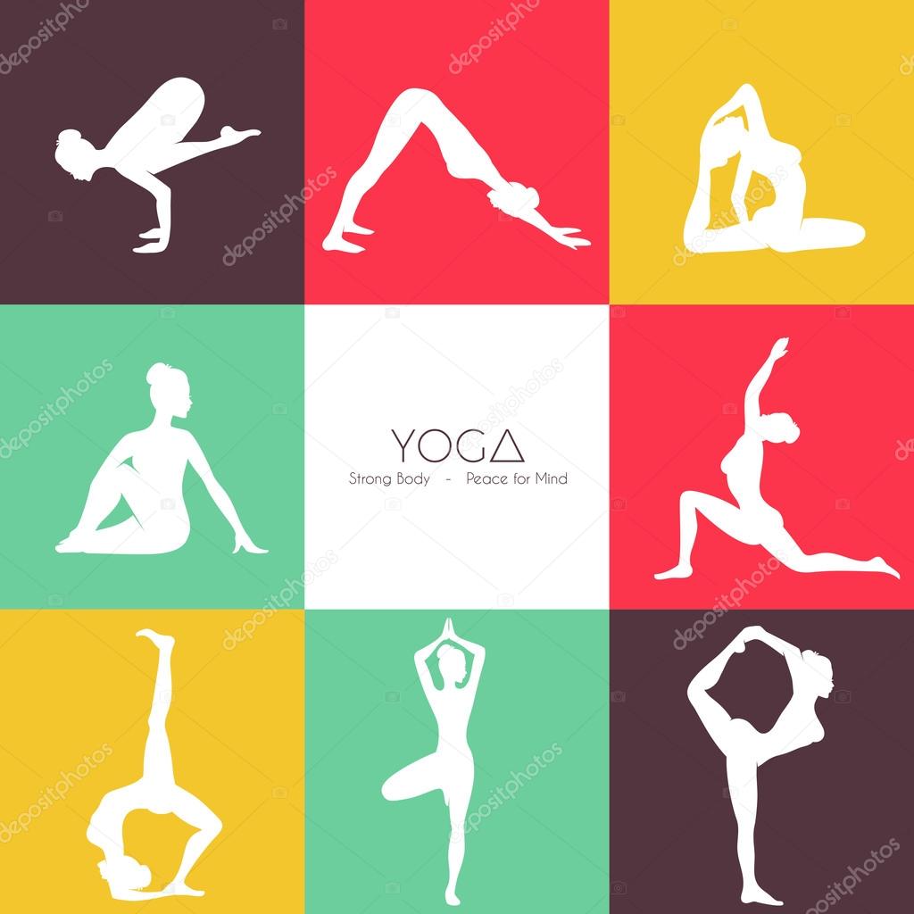 Yoga poses silhouette set Stock Vector by ©SonneOn 57271253 Yoga poses silhouette set Stock Vector by ©SonneOn 57271253