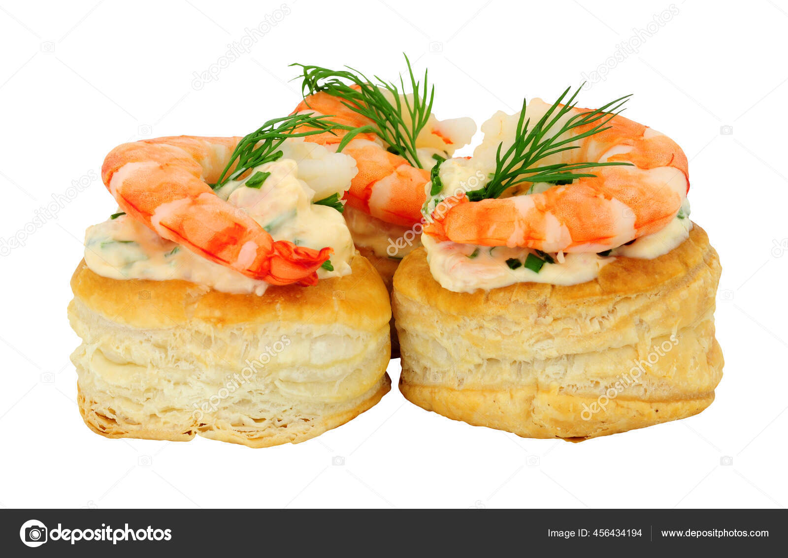 King Prawn Puff Pastry Vol Vents Salmon Flavoured Cream Cheese Stock ...