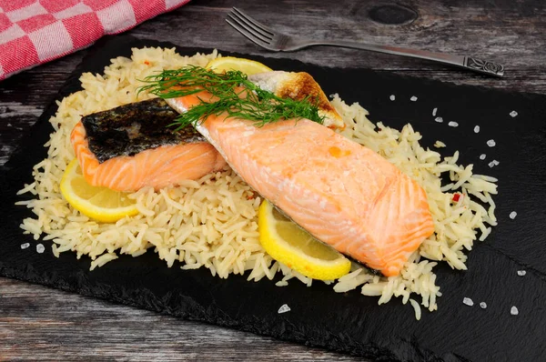 Salmon with rice Stock Photos, Royalty Free Salmon with rice Images ...