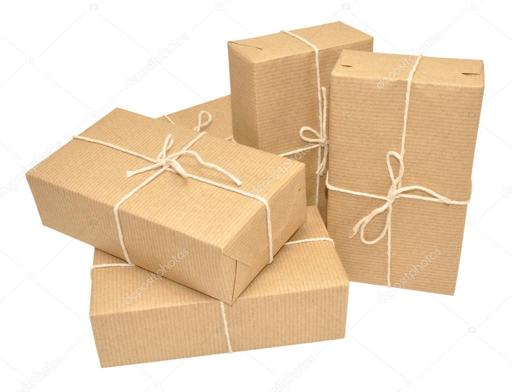Brown Paper Covered Parcels Tied With String Stock Photo by ©philkinsey ...