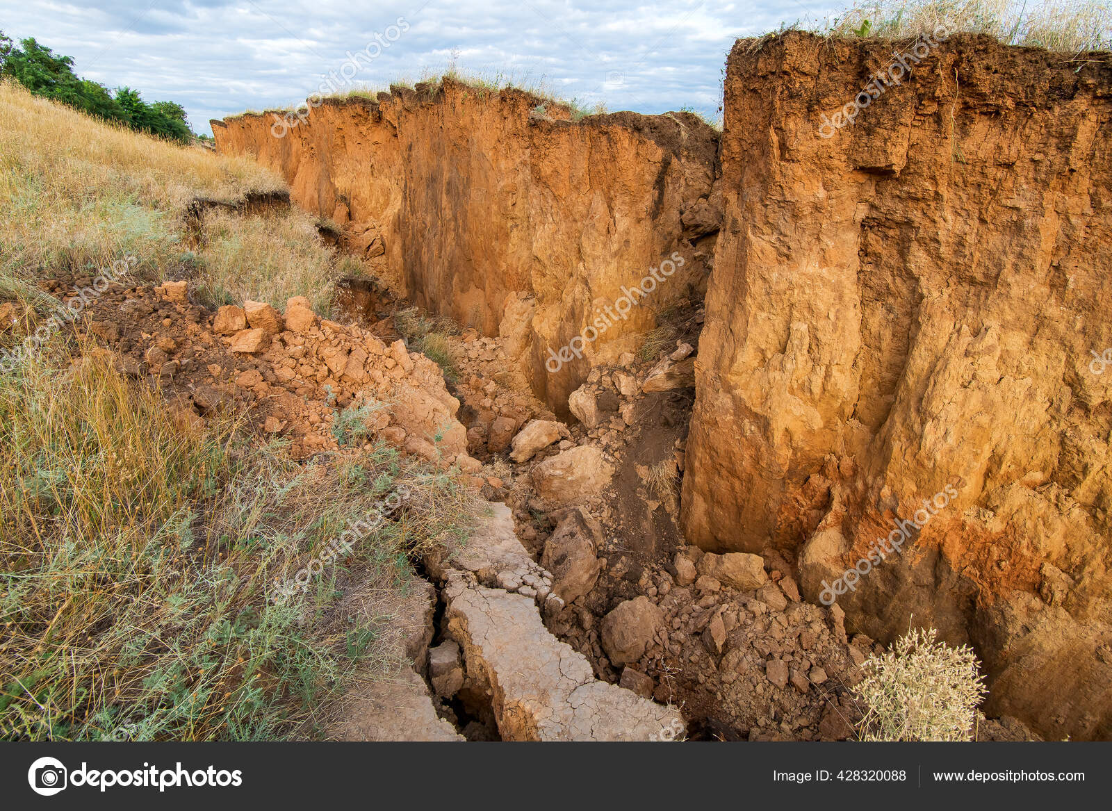 Soil Landslide Slopes Degradation Soil Rain Underground Water ...