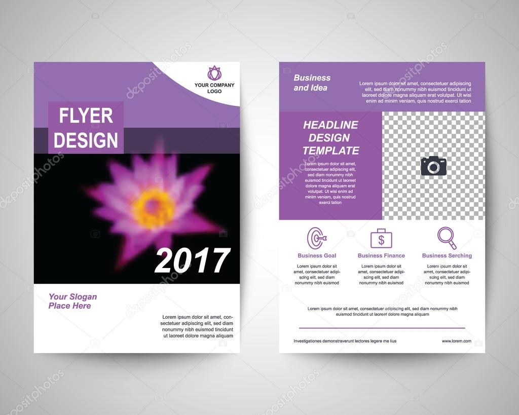 Purple flyer a4 template Stock Vector Image by ©tulpahn #115102518