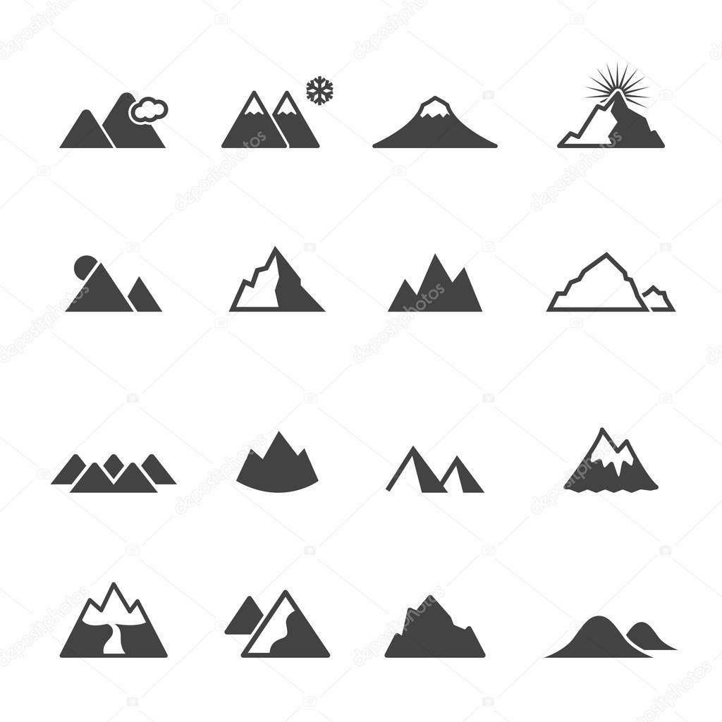 Mountain icons Stock Vector Image by ©tulpahn #72640905