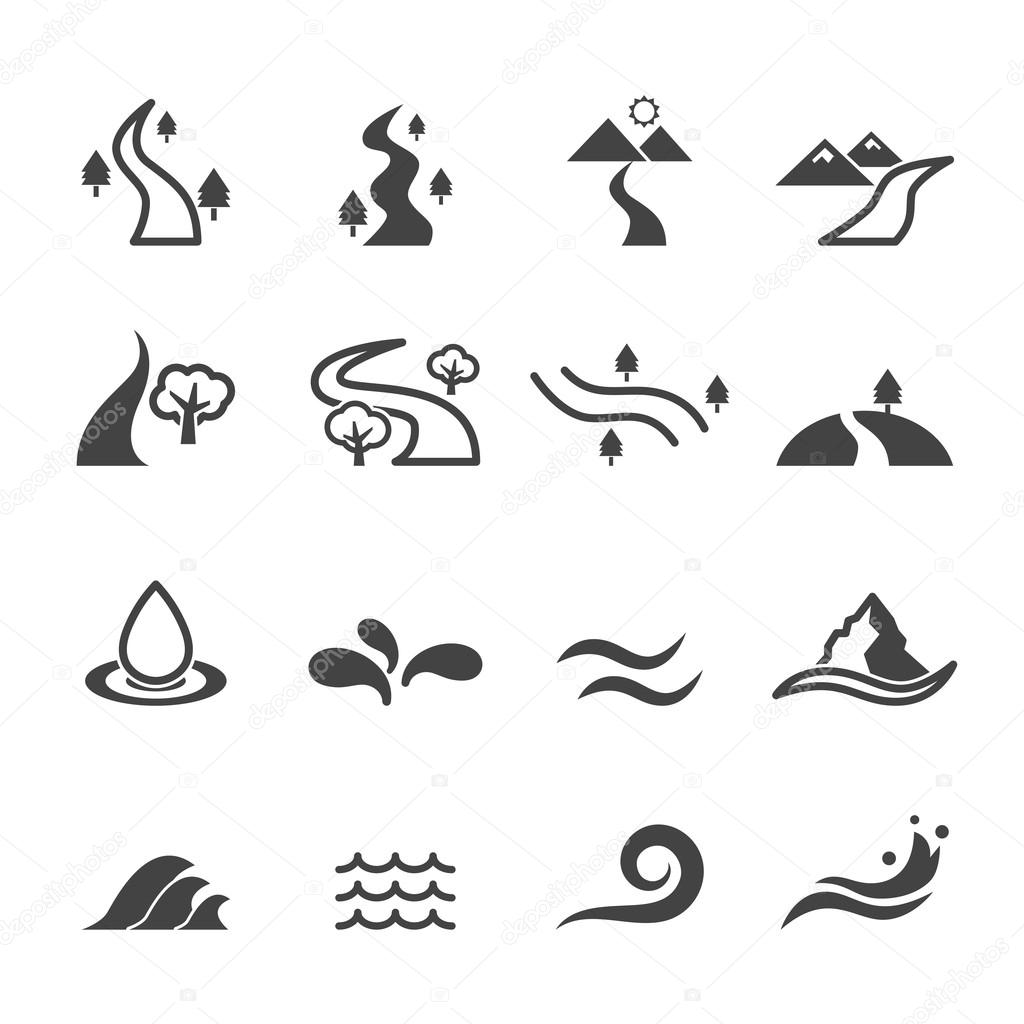 River icons — Stock Vector © tulpahn #74185773
