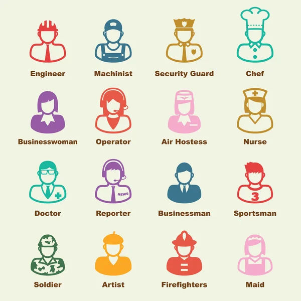 Imagens vetoriais Simbolos profissões | Depositphotos