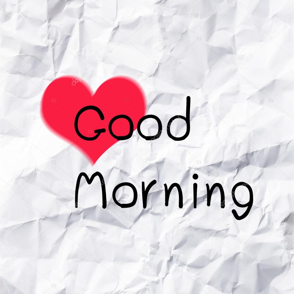 Good Morning on White paper texture and background. — Stock Photo ...