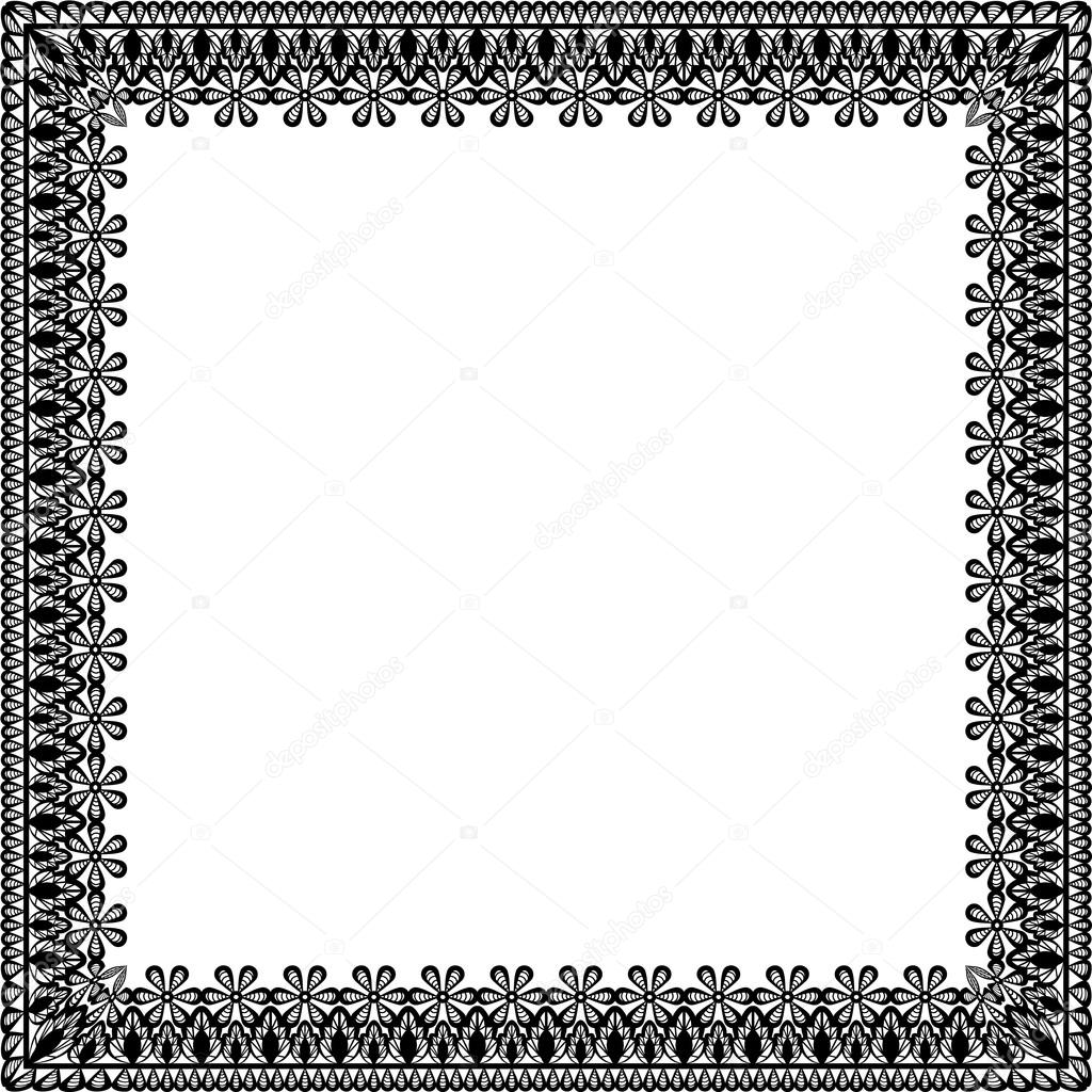 Black lace frame Stock Vector Image by ©Prikhnenko #63427079