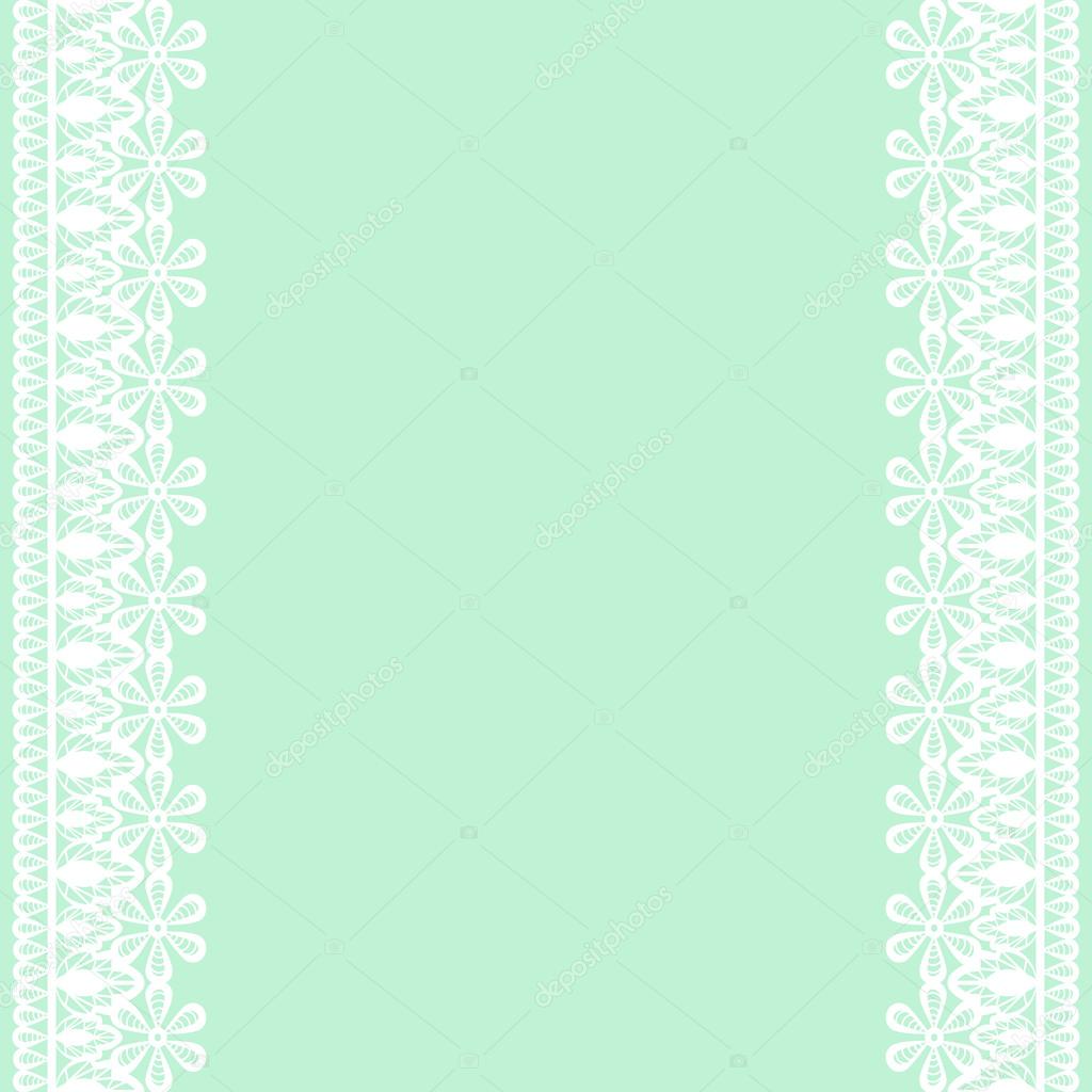 Lace frame on green background Stock Vector by ©Prikhnenko 76824439