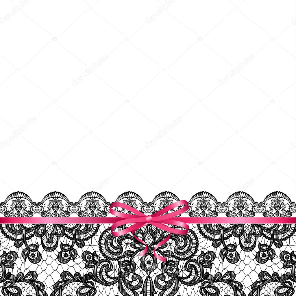 Pink Lace Border Clip Art