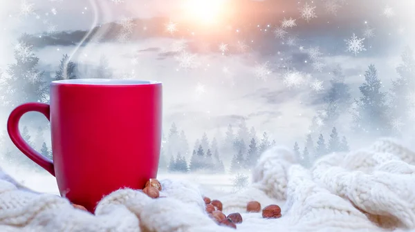 Beautiful winter coffee wallpaper Stock Photos, Royalty Free Beautiful ...