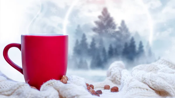 Beautiful winter coffee wallpaper Stock Photos, Royalty Free Beautiful ...