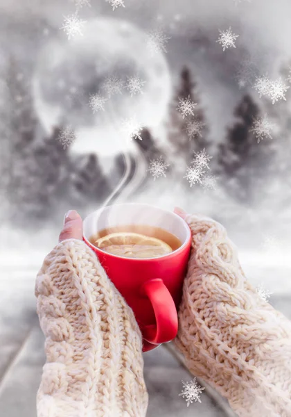 Beautiful winter coffee wallpaper Stock Photos, Royalty Free Beautiful ...