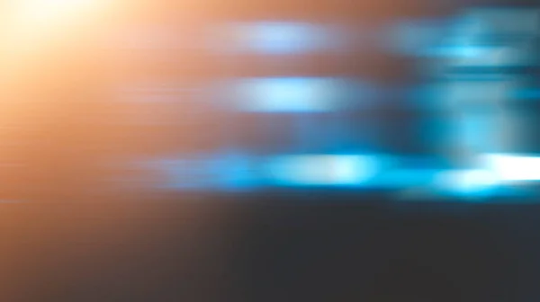 Dark cold wet street, asphalt, neon light. Reflection of neon in water ...