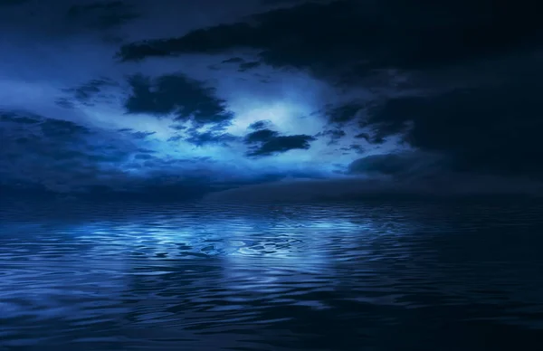 Ocean Water Night Background